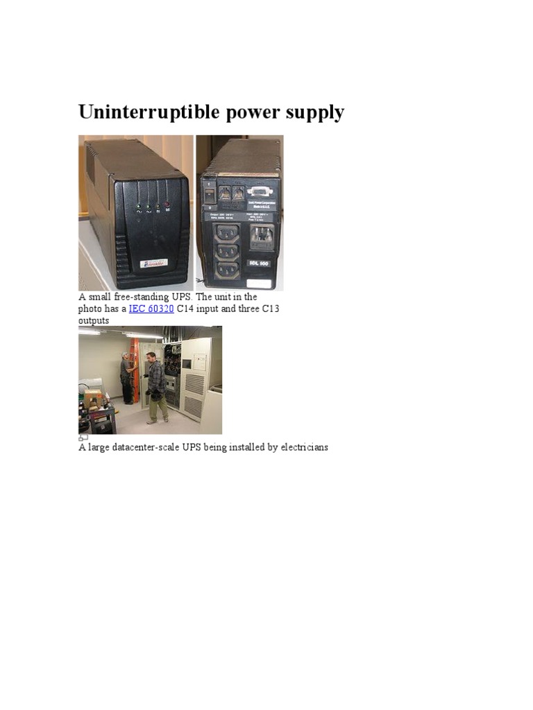 Uninterruptible Power Supply | PDF | Power Supply | Rectifier