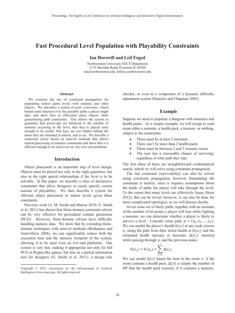 Procedural Level Design | PDF | Function (Mathematics) | Mathematical Logic