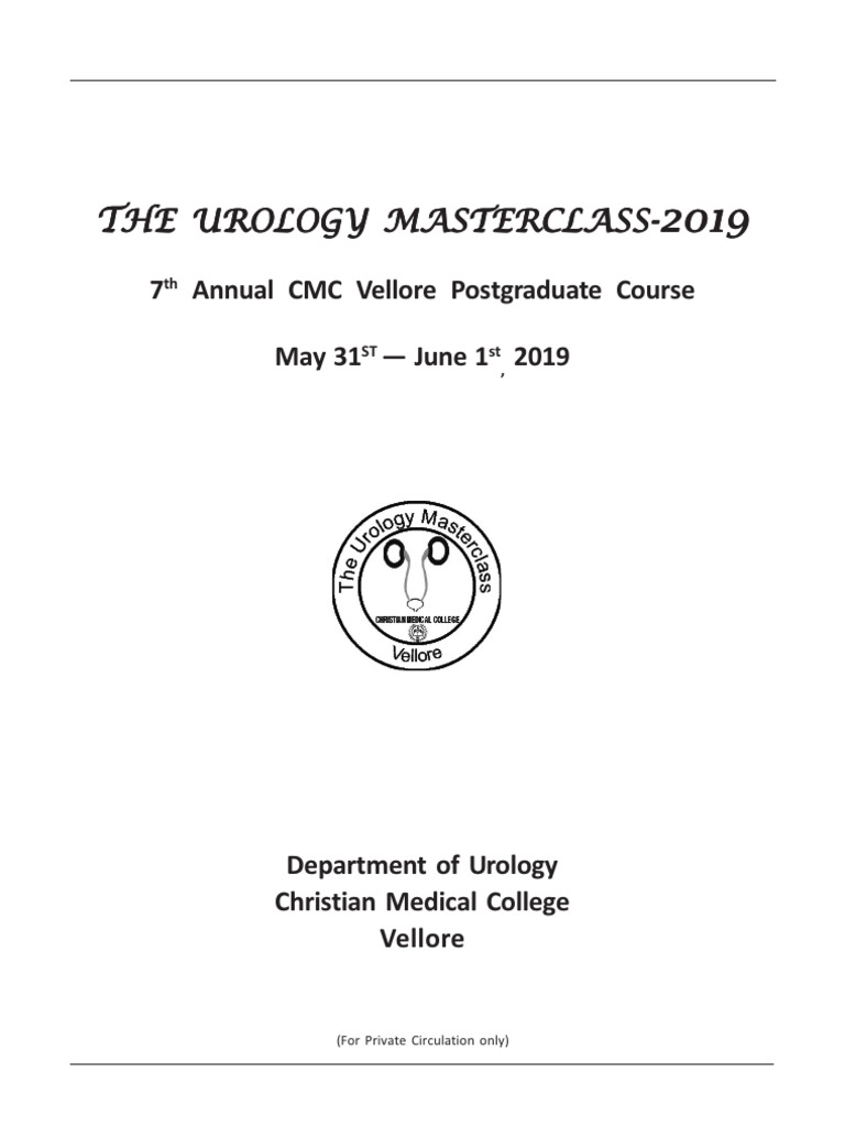 CMC Urology Master - 2019 | PDF | Prostate Cancer | Clinical Medicine