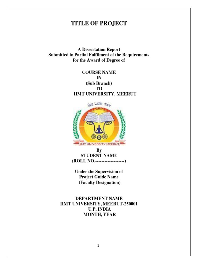 Project Report Format PDF | PDF