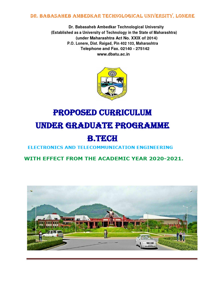 Extc Ug Final 2020-2021 Syllabus | PDF | Academic Term | Course Credit