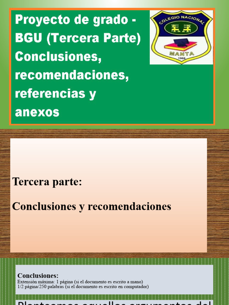 Conclu, Recom, Refer, Anex 3eros | PDF