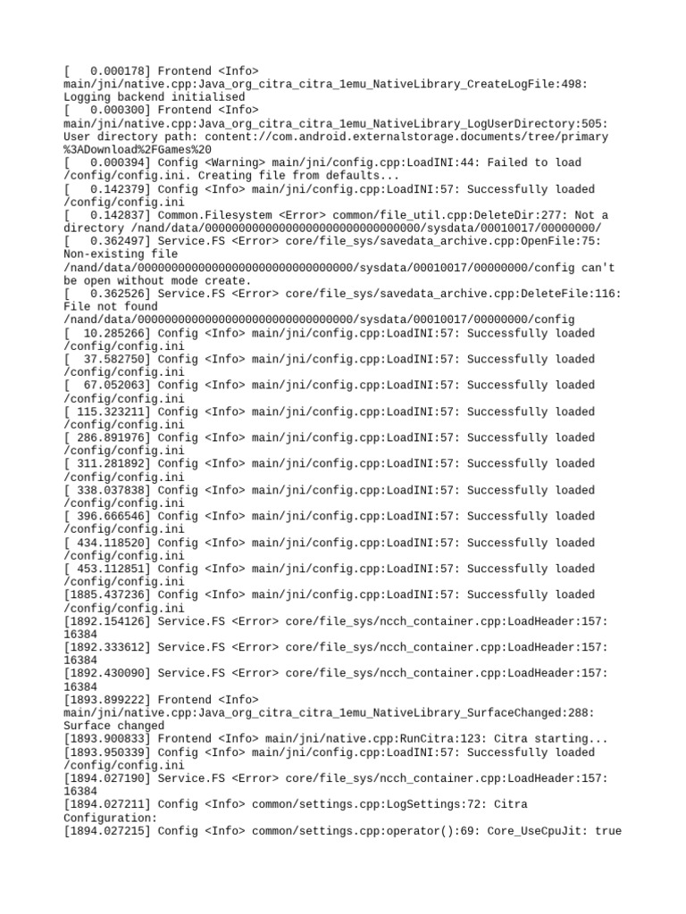 Citra Log | PDF | Flash Memory | Computer Science