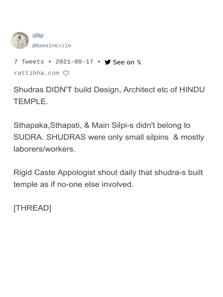 Shudras' Role in Hindu Temple Construction | PDF | Art | Religion ...