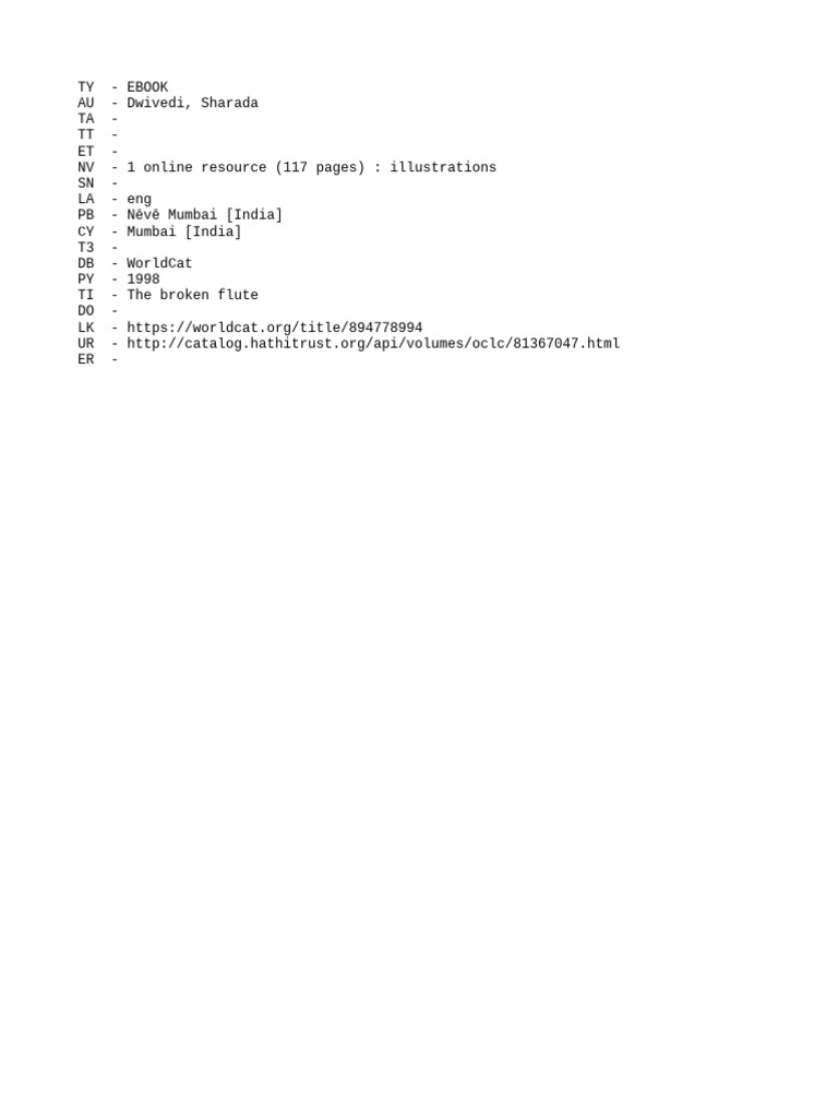 The Broken Flute - Ris | PDF | Science & Mathematics