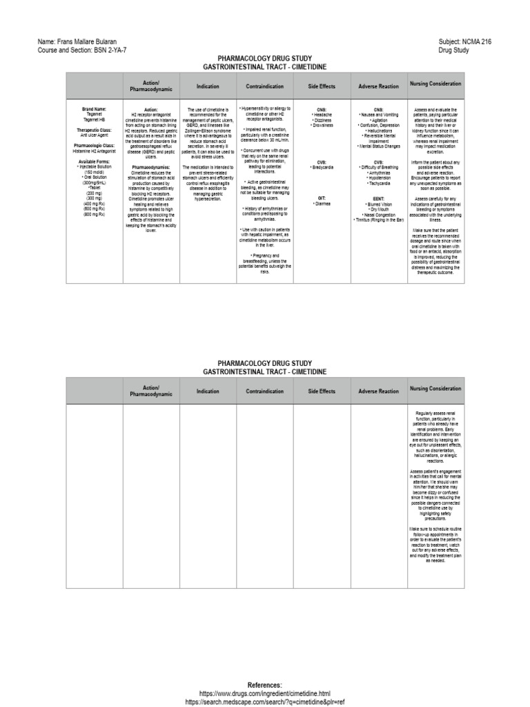 FMBularan-GIT-Drug Study | PDF | Gastroesophageal Reflux Disease | Drugs