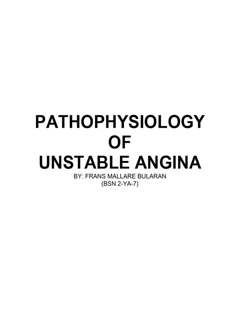 Bularan, Frans, M. - Unstable Angina | PDF | Myocardial Infarction ...