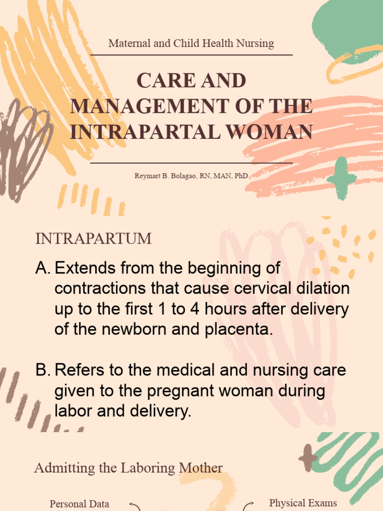 C. Care and Management of Intrapartum Woman | PDF | Childbirth | Uterus