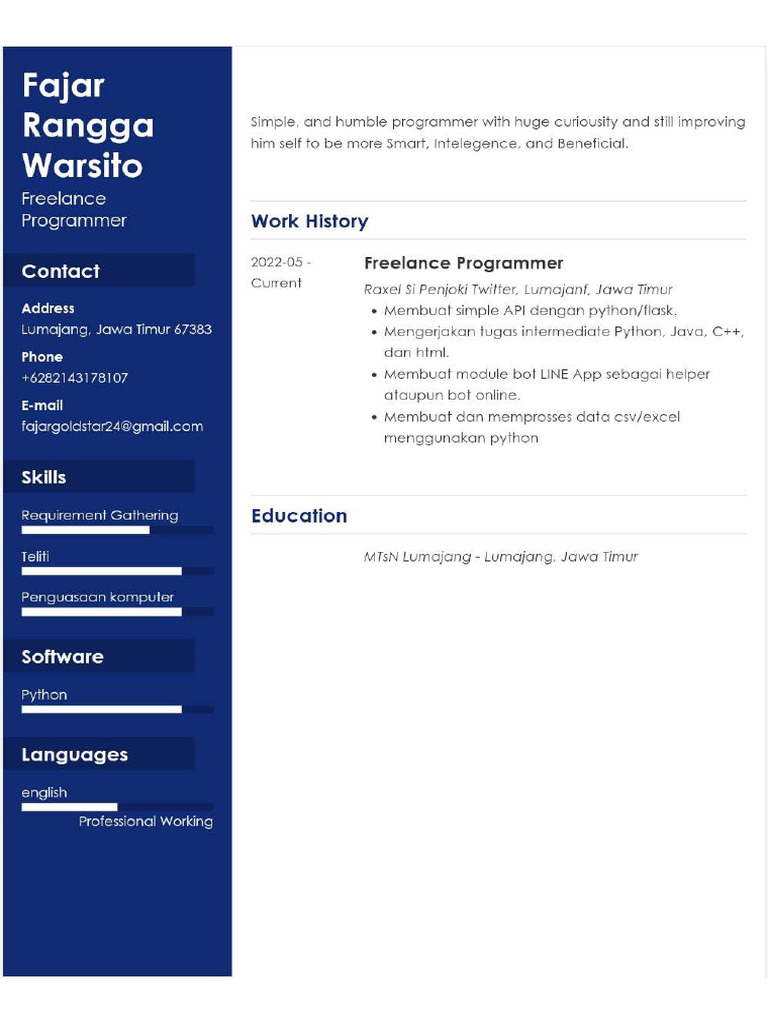 Fajar Rangga Warsito 20 | PDF