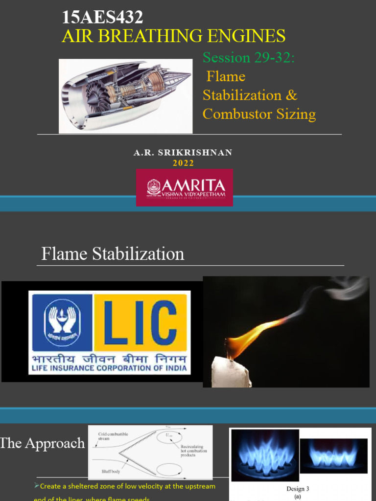 ABE2022 Session 29 30 Flame Stabilization Sans Video | PDF | Combustion ...