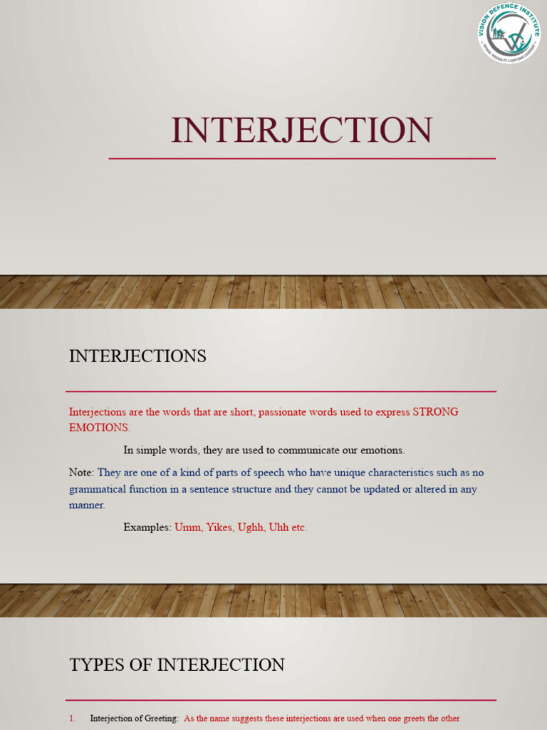 Class 13 - Interjection | PDF | Linguistic Typology | Linguistic Morphology