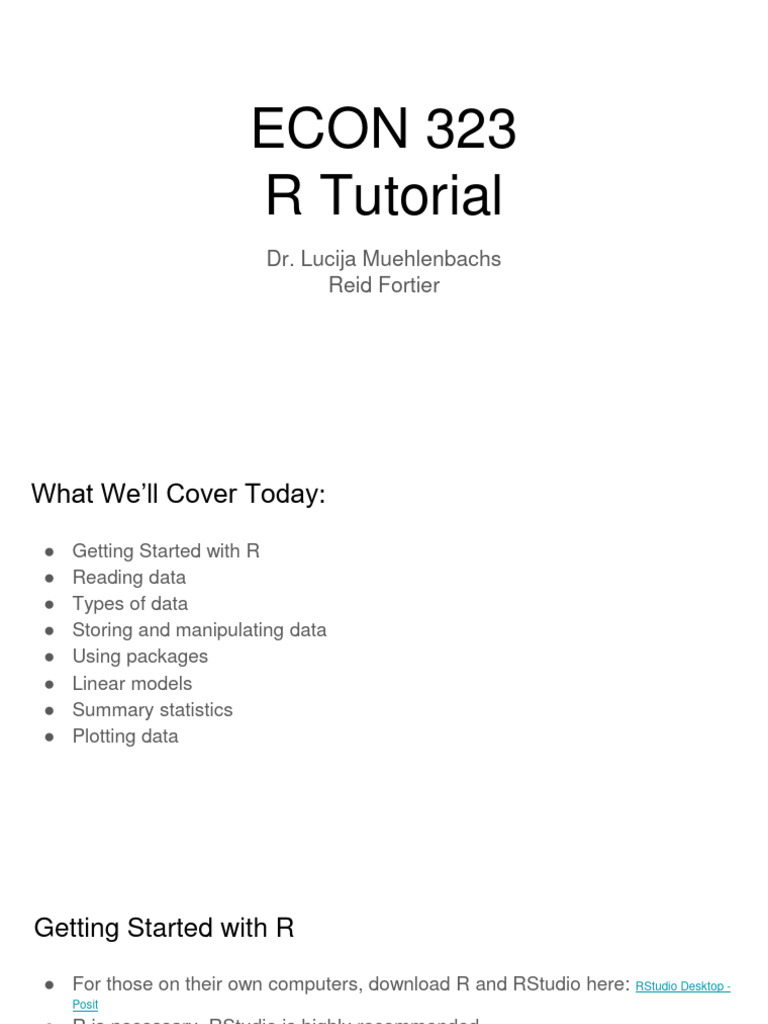 R Tutorial | PDF | Comma Separated Values | Computer File