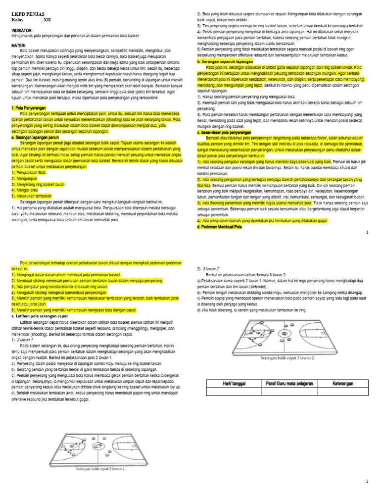 LKPD Penjas Pert 3 | PDF