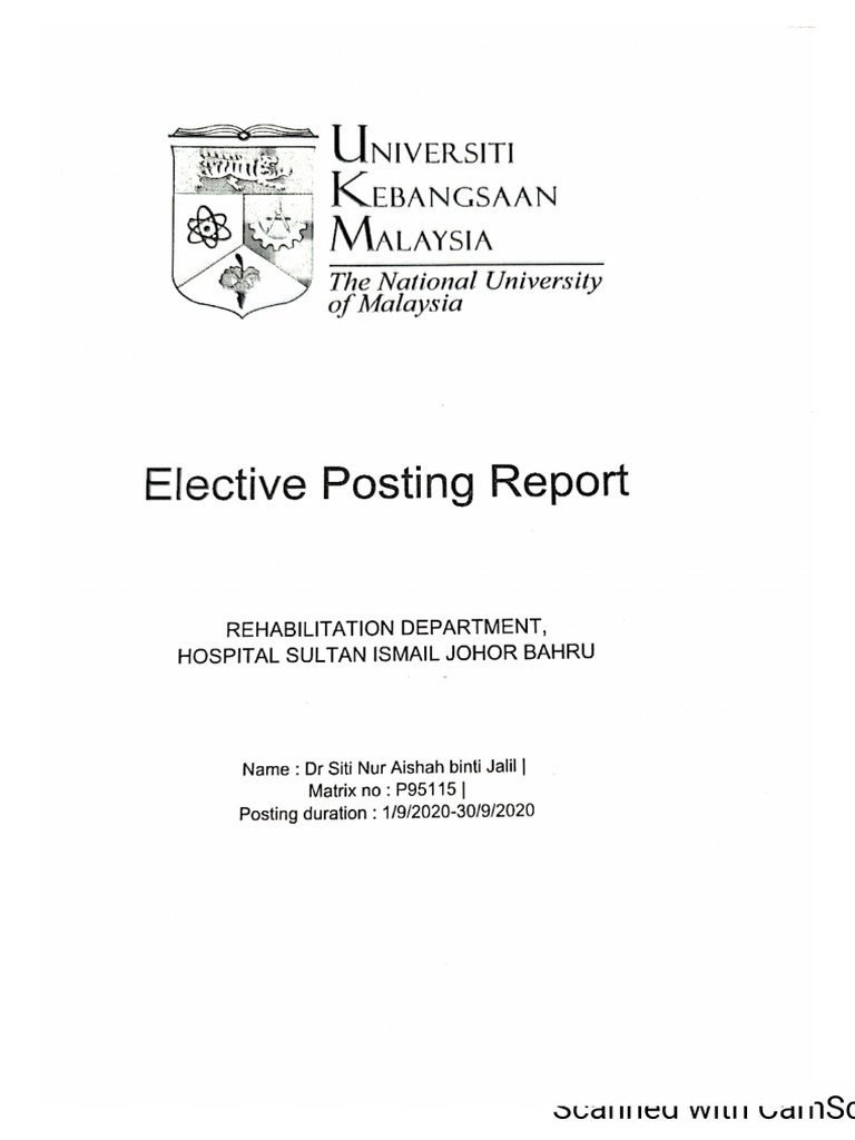 Elective Report CT Nur Aishah | PDF