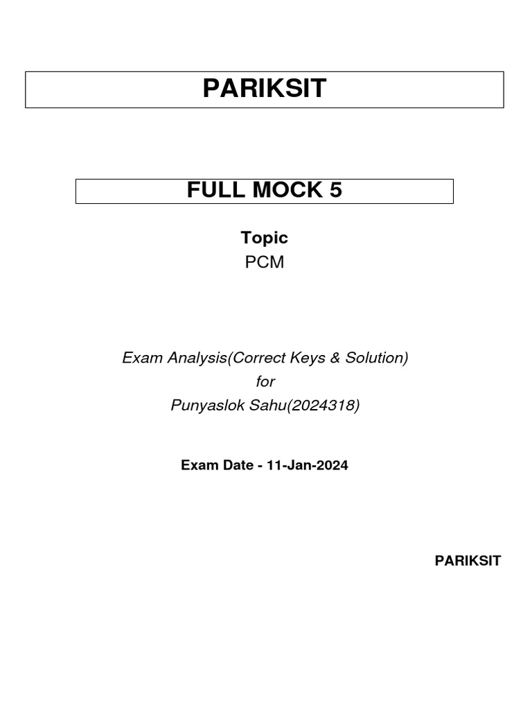 13155-Full Mock 5 | PDF | Multiple Choice | Standardized Tests