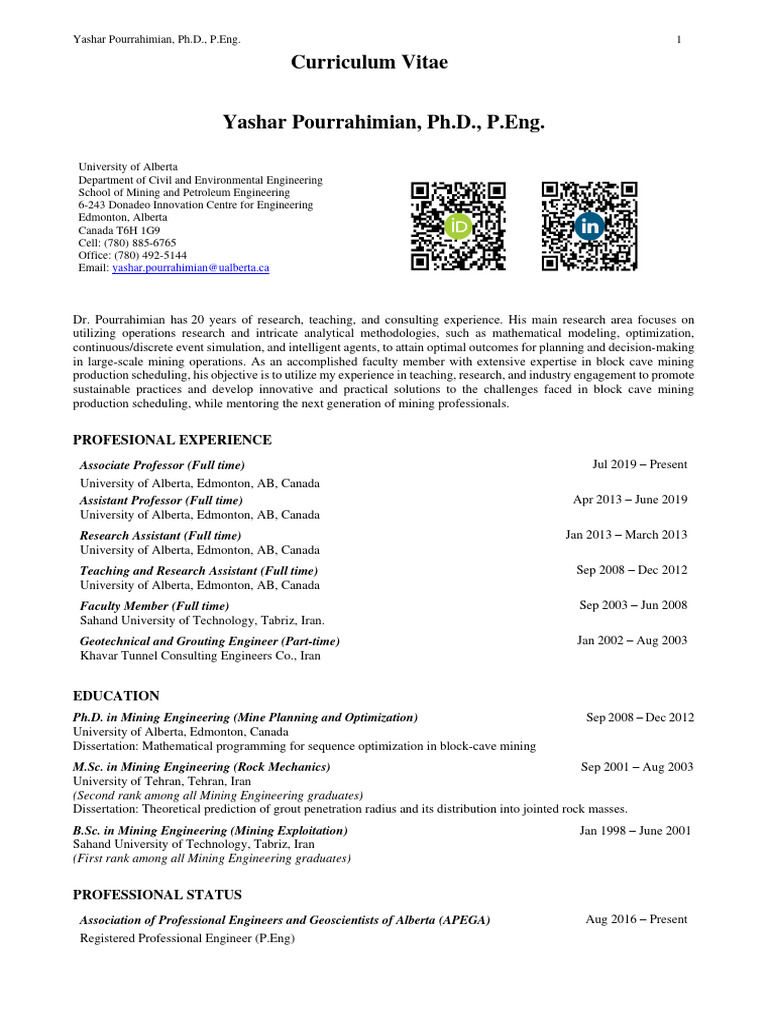 Pourrahi CV | PDF | Mining | Mathematical Optimization