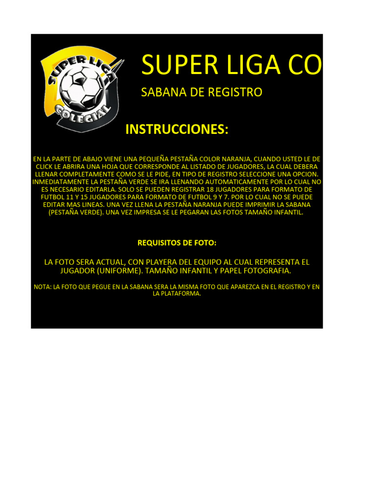 Sabana Super Liga Colegial 2022 Actual | PDF