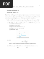 Calculus 1 Practice Questions | PDF | Function (Mathematics) | Asymptote
