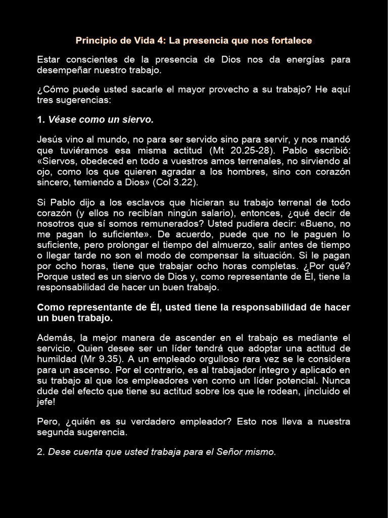 Principio de Vida 4 | PDF | Jesús | Dios Principio de Vida 4 | PDF | Jesús | Dios