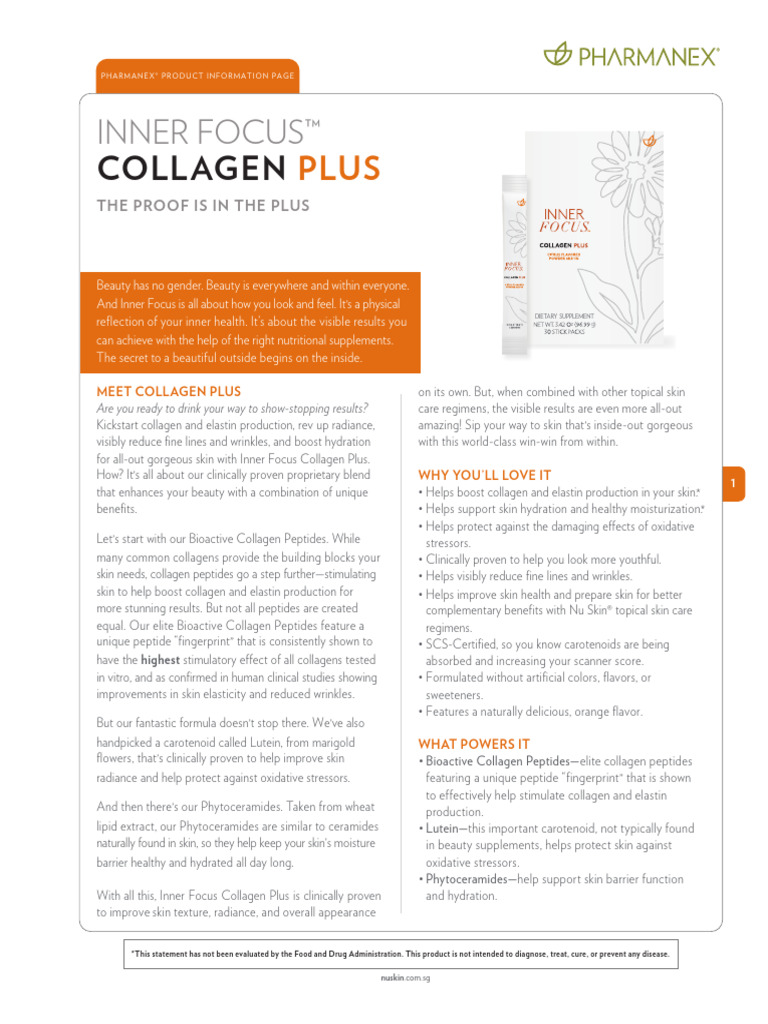 Inner Focus Collagen Plus PIP SG | PDF | Dietary Supplements | Collagen