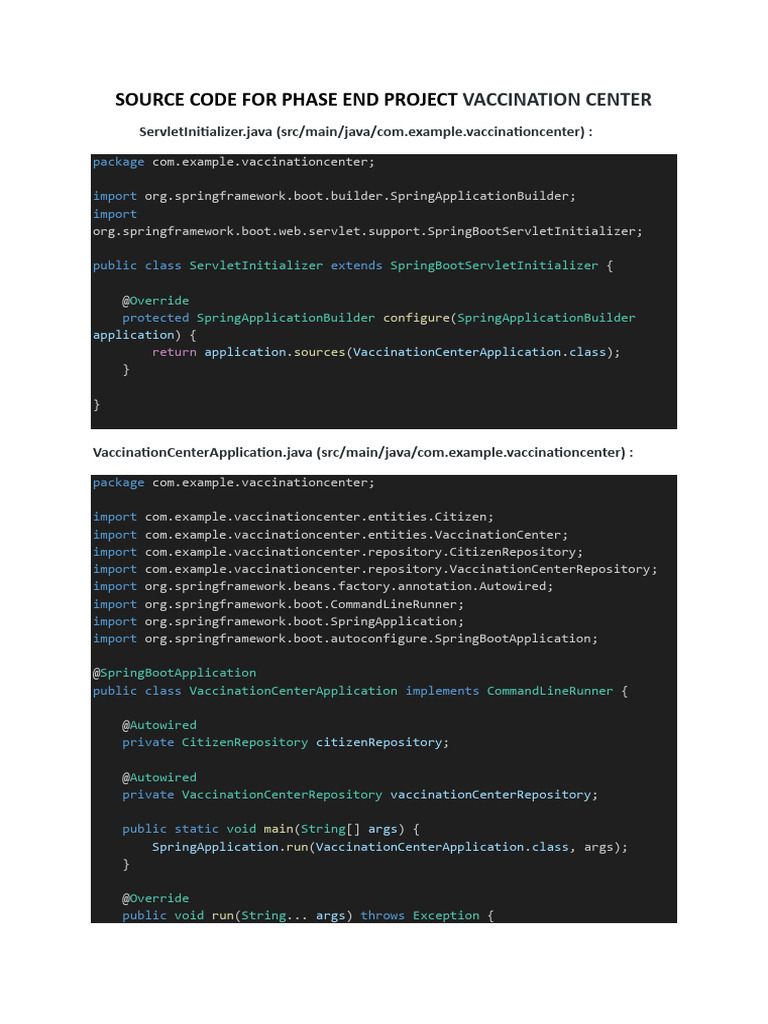 Source Code For Phase End Project Vaccination Center - Compressed ... Source Code For Phase End Project Vaccination Center - Compressed ...