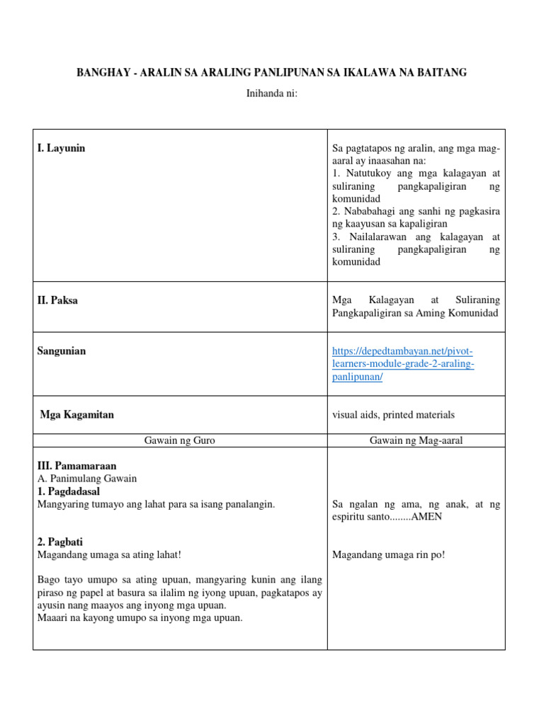 Detailed Lesson Plan in AP 2 | PDF