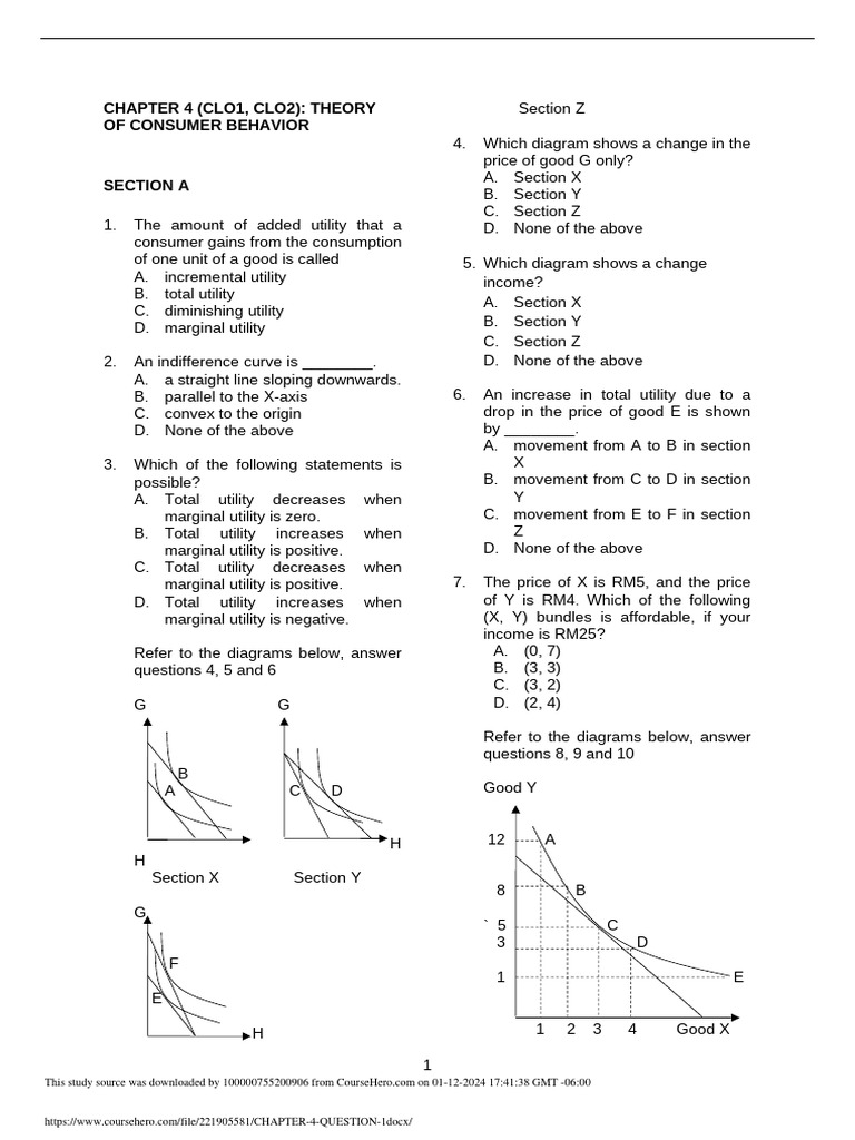 Chapter 4 Question 1 | PDF | Utility | Scientific Theories