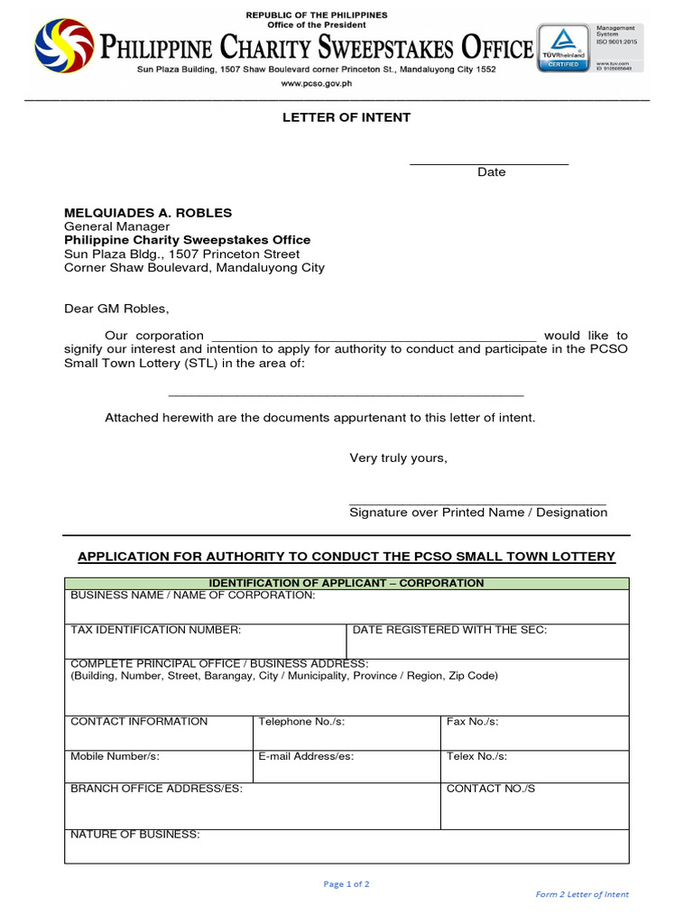 STL Application Form - Rev20221024 | PDF | Government