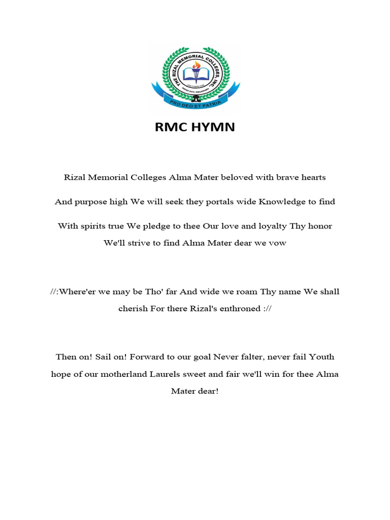 RMC Hymn: Loyalty and Aspiration | PDF | Classics