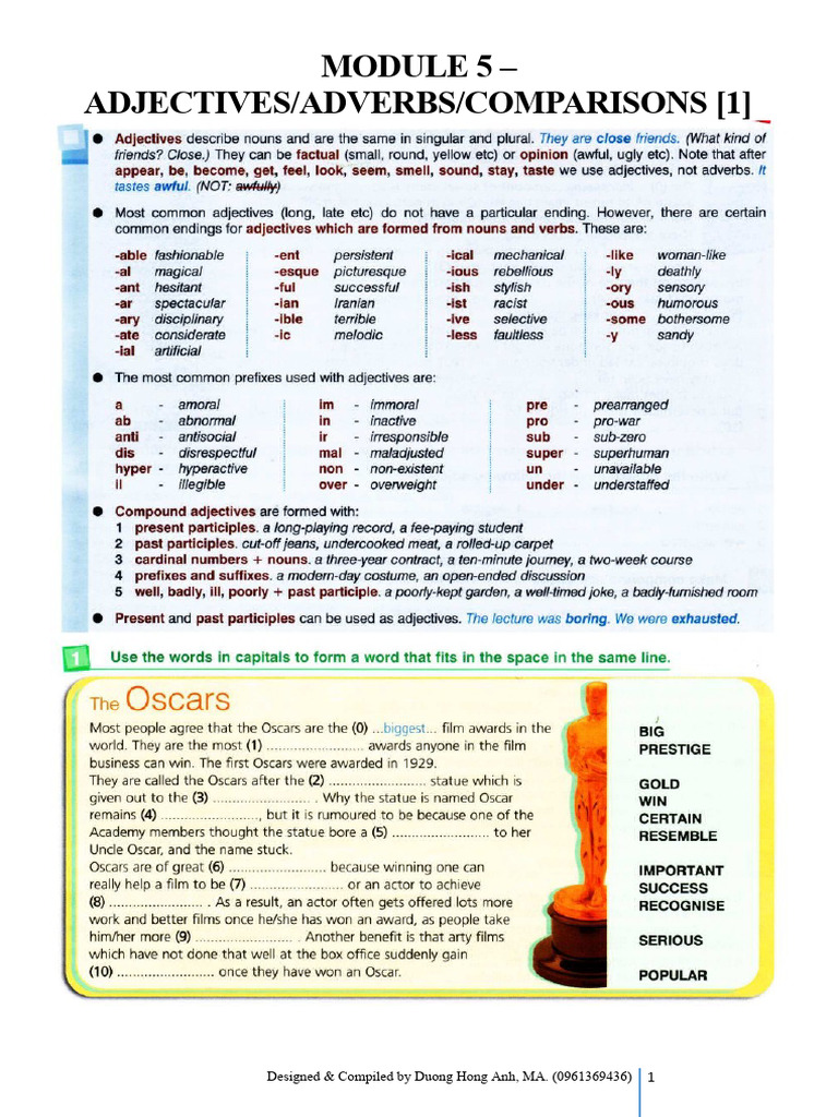 MODULE 5-ADJ ADV COMPARISON | PDF