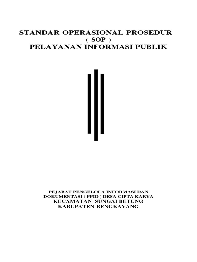 SOP PPID Desa Cipta Karya | PDF