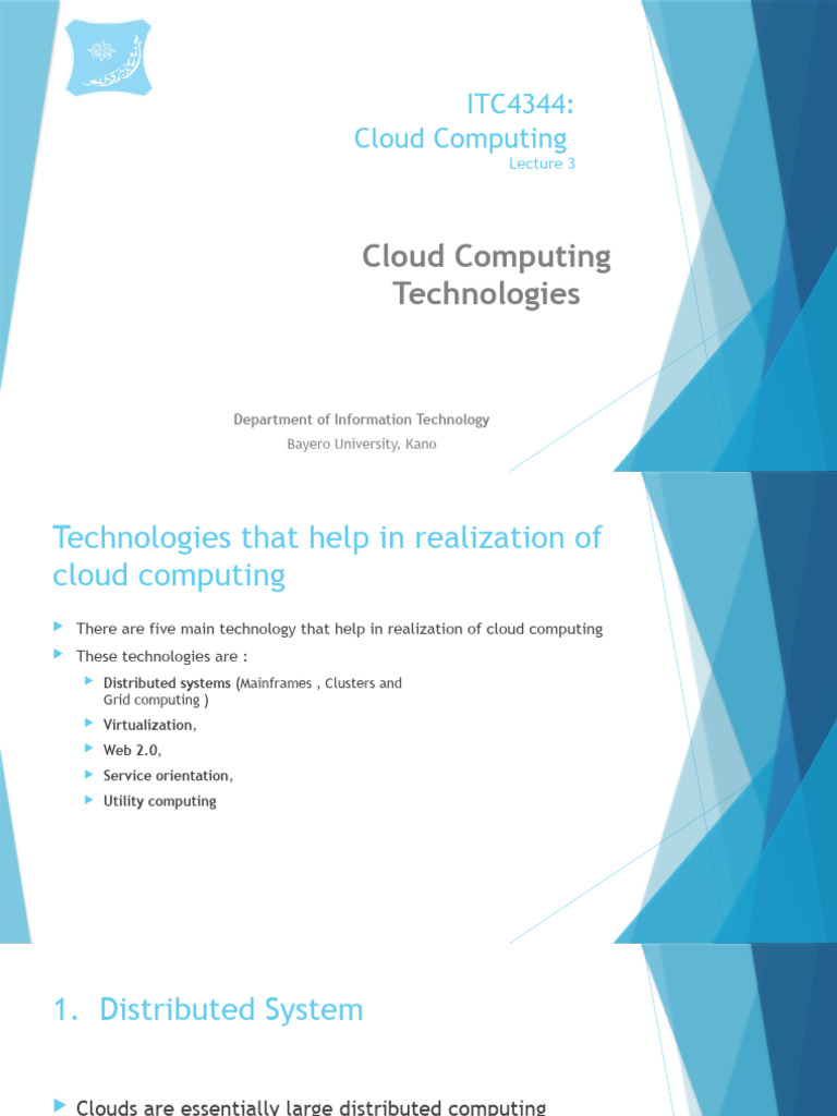 ITC4344 3 Cloud Computing Technologies | PDF | Computer Cluster | Cloud Computing