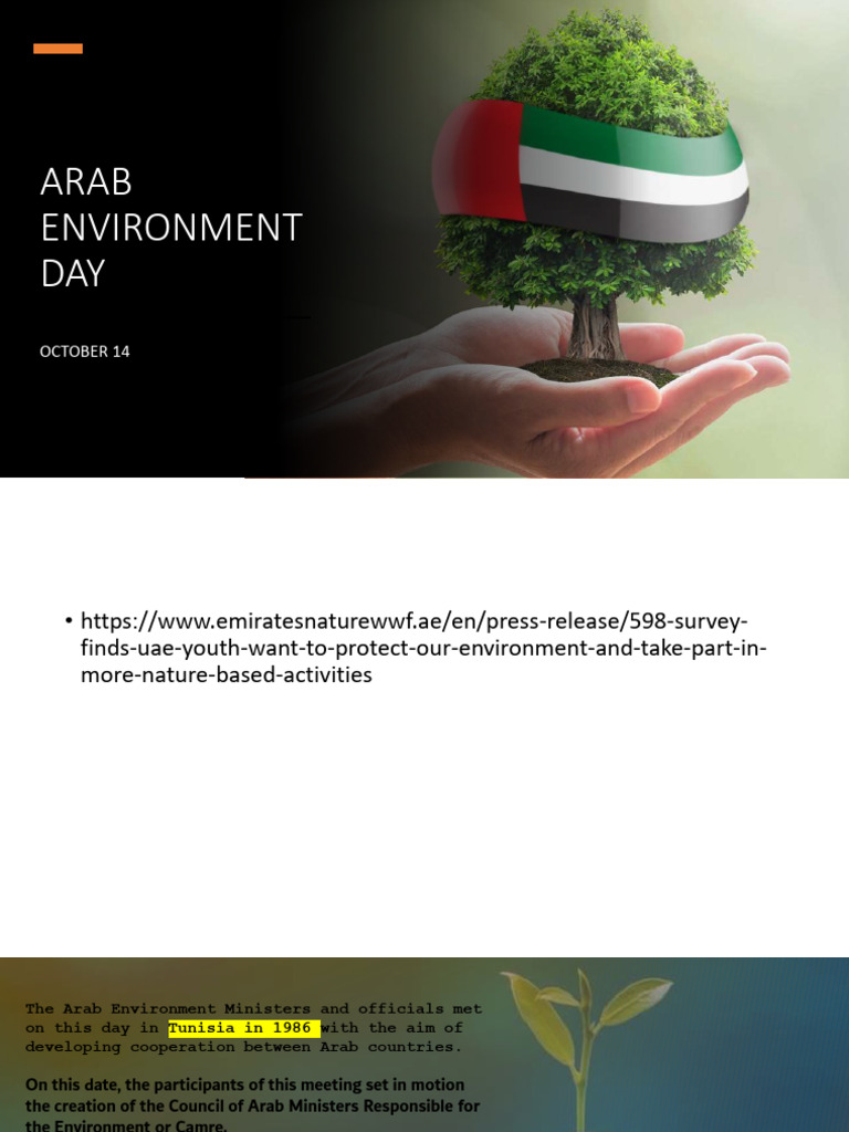 Arab Environment Day: Challenges & Actions | PDF | Water Scarcity ...