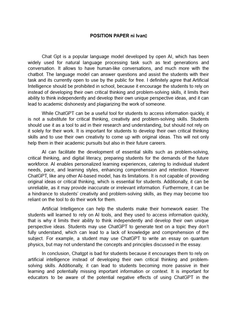 Position Paper Nako | PDF | Intelligence (AI) & Semantics | Artificial ...