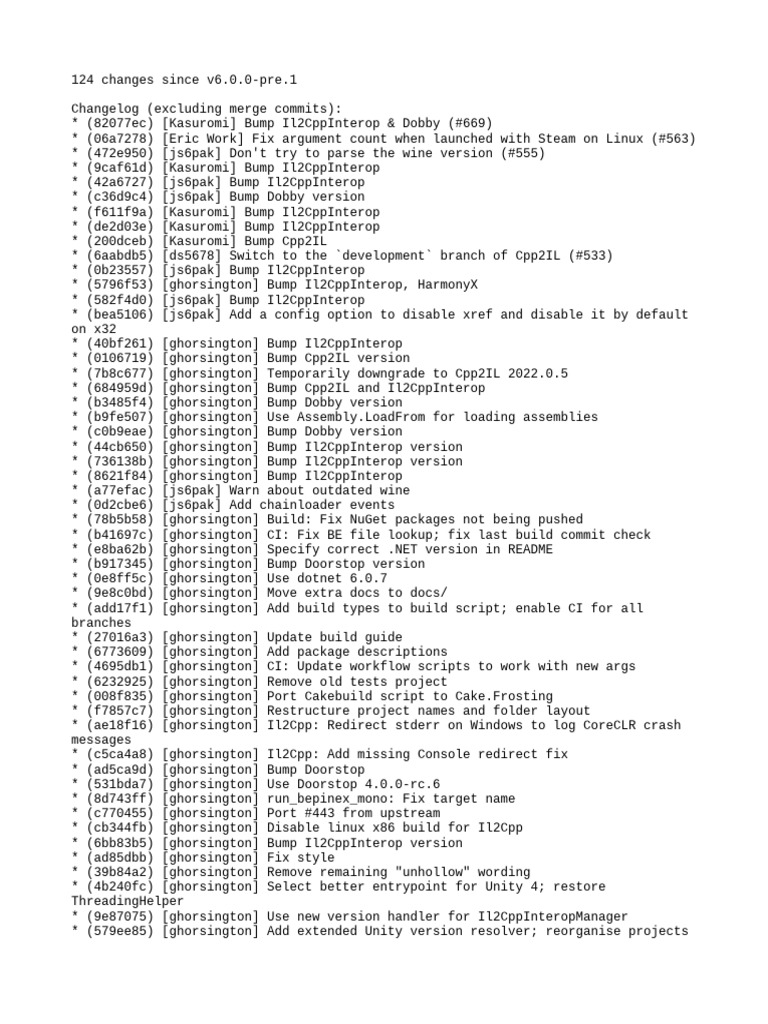Change Log | PDF | Operating System Technology | Computing