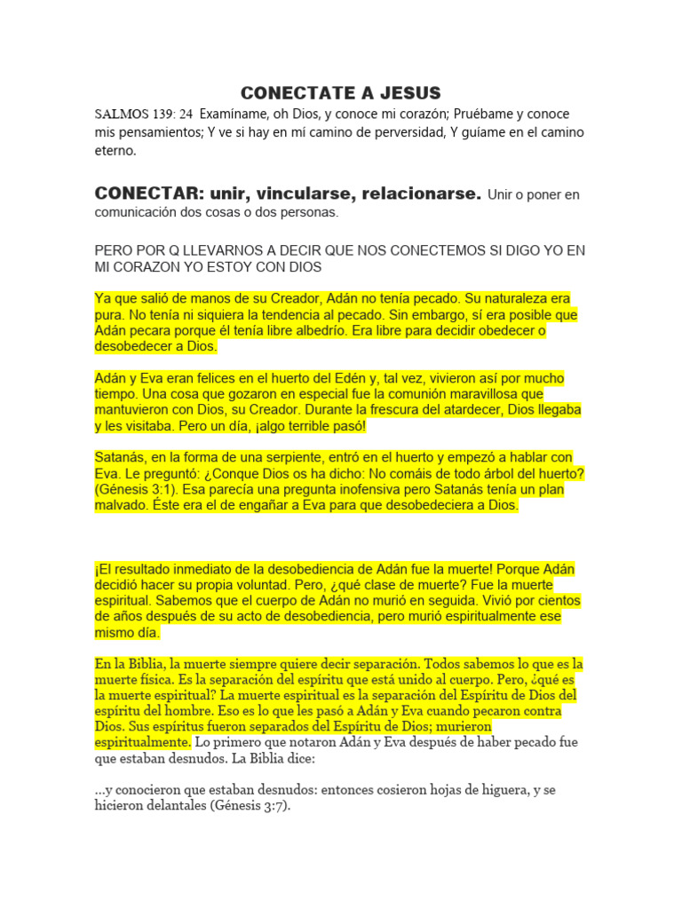 Conectate A Jesus | PDF | Pecado | Adán y Eva