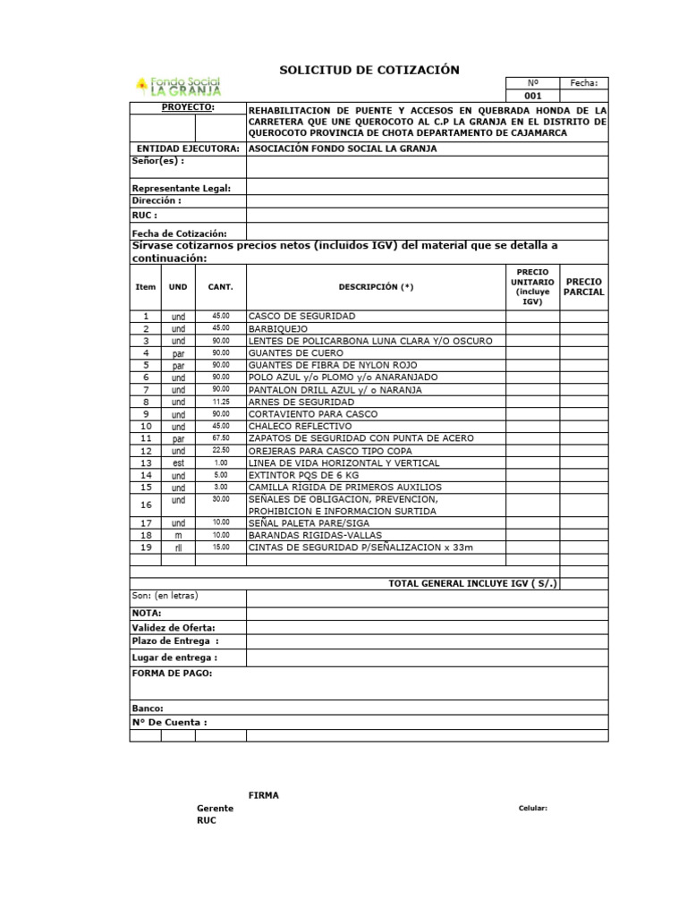 Cotizacion Puente .l.o. Epps Ok | PDF