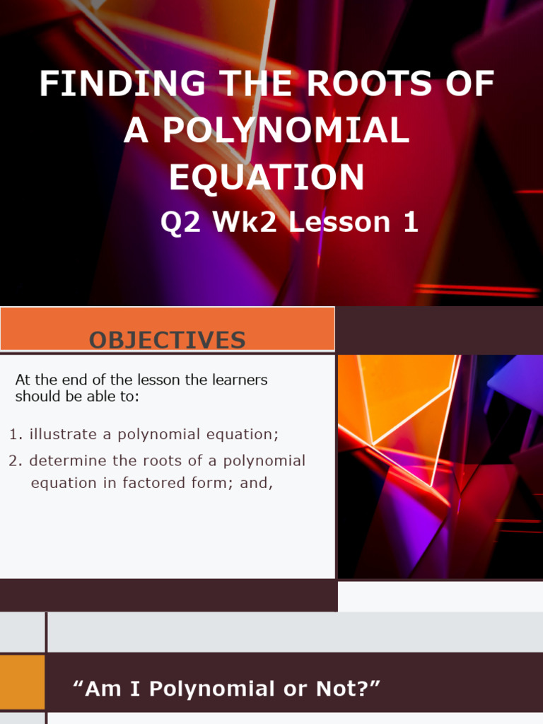 Roots of Polynomial Equations Explained | PDF | Polynomial | Zero Of A ...