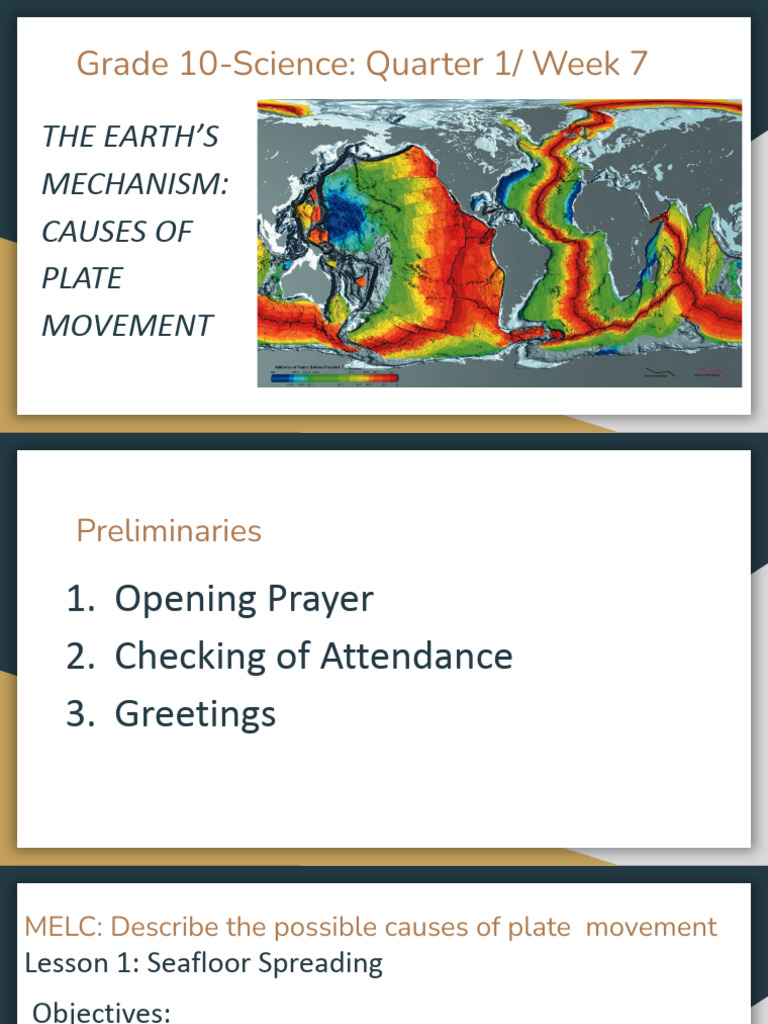 Science 10 Q1 Week 7 The Earths Mechanism - Causes of Plate Movement 2 ...