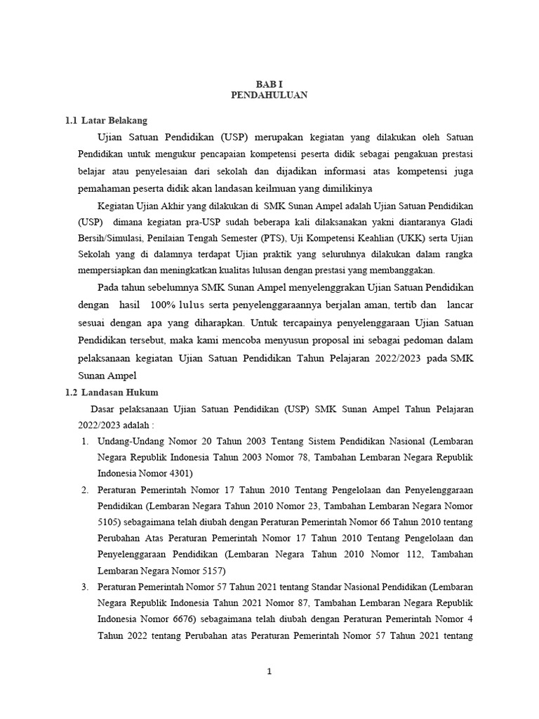 PROPOSAL USPBK Benar | PDF | Karier & Perkembangan