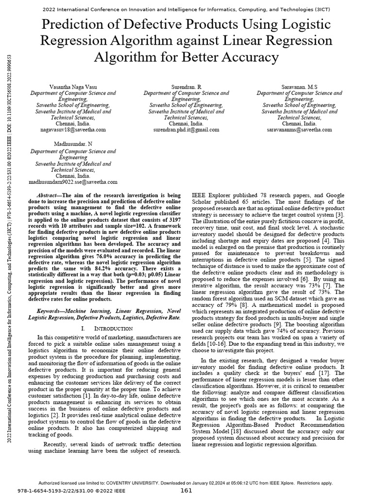 Satish 4 | PDF | Regression Analysis | Logistic Regression