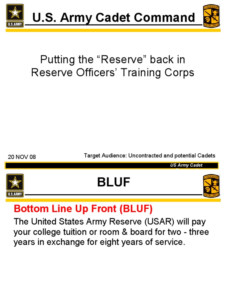 ROTC SMP | United States Army Reserve | Reserve Officers' Training Corps