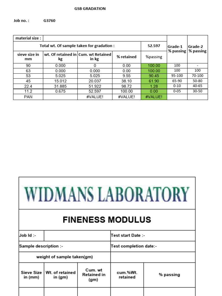 GSB Observation Sheet | Download Free PDF | Gravel | Sedimentology
