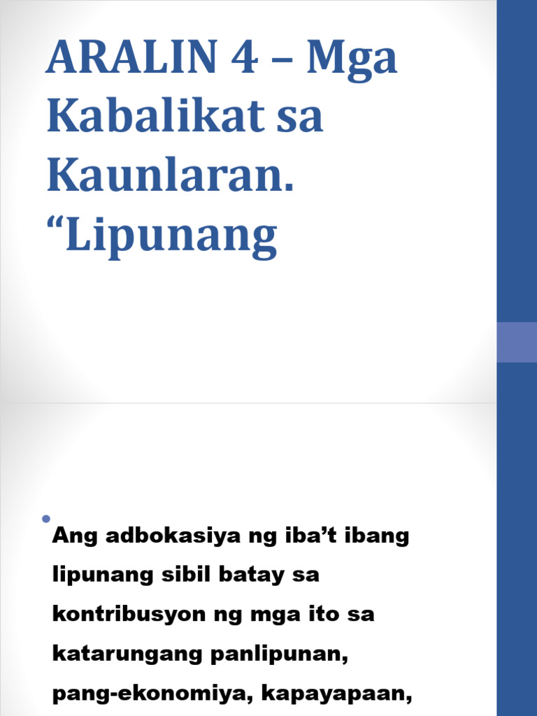 ESP 9 (Lecture) ARALIN 4 - Mga Kabalikat Sa Kaunlaran | PDF