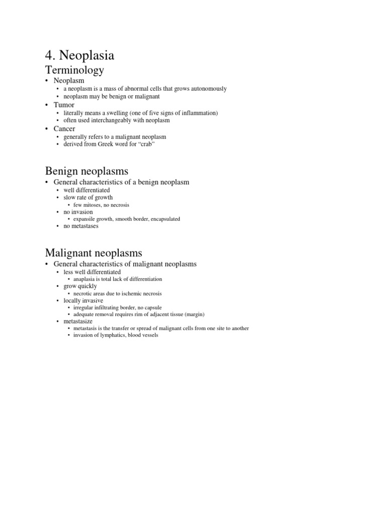 4 Neoplas | PDF | Cancer | Neoplasms