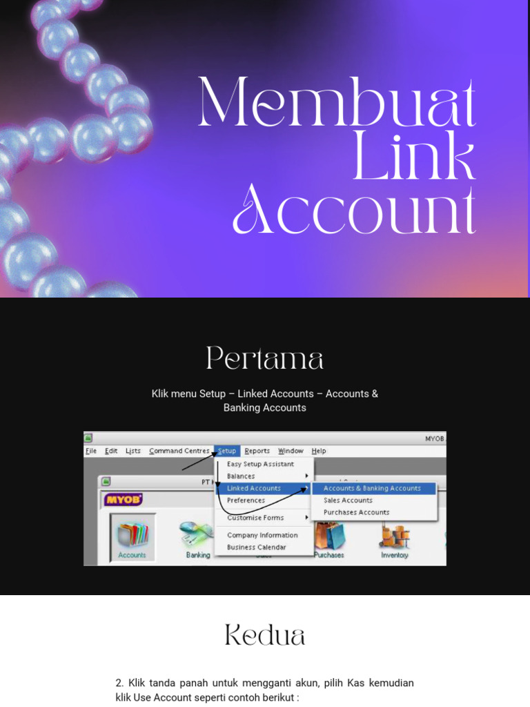 Cara Membuat Linked Account di MYOB | PDF