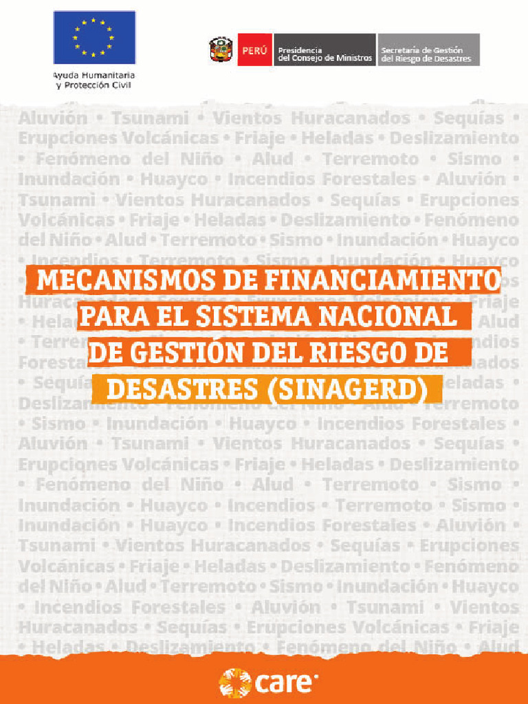 SINAGERD, 2014, Mecanimos Financiamiento | PDF | Seguro | Reducción de ...