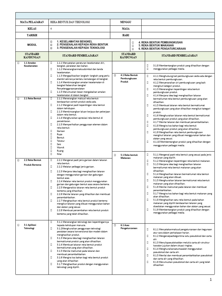 RPH RBT Tahun 4 | PDF