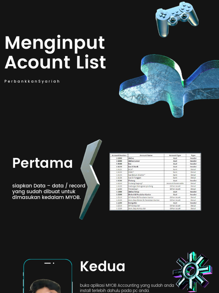 Panduan Membuat Account List MYOB | PDF