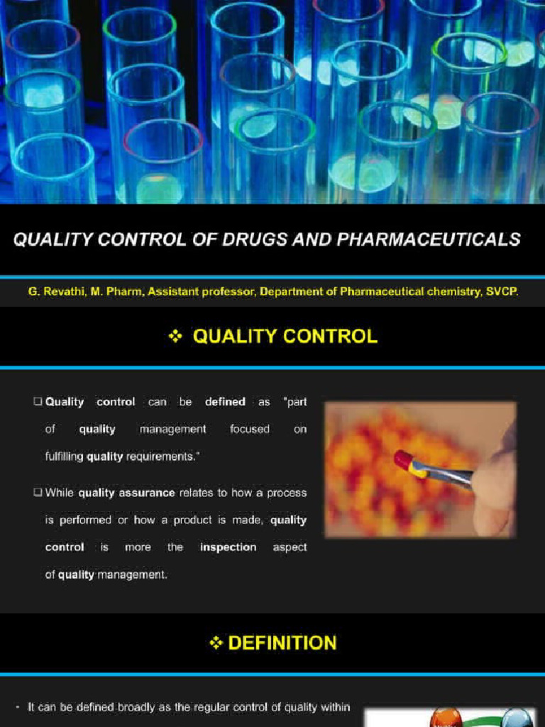 quality-control-of-drugs-and-pharmaceuticals | PDF